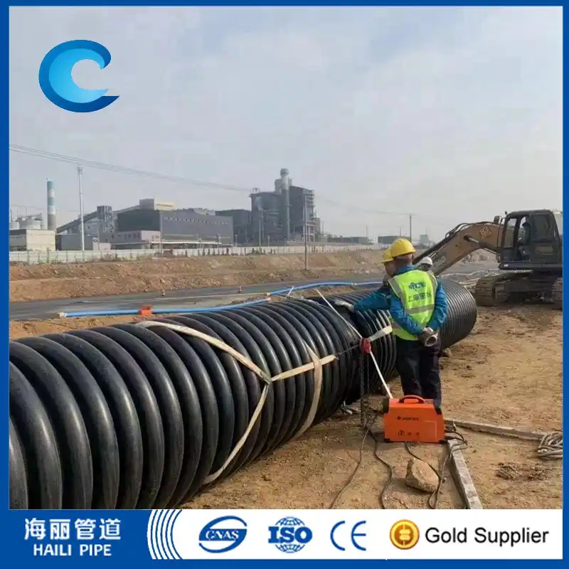 300mm-3000mm KRAH hdpe sewer pipe system big diameter - Haili pipe
